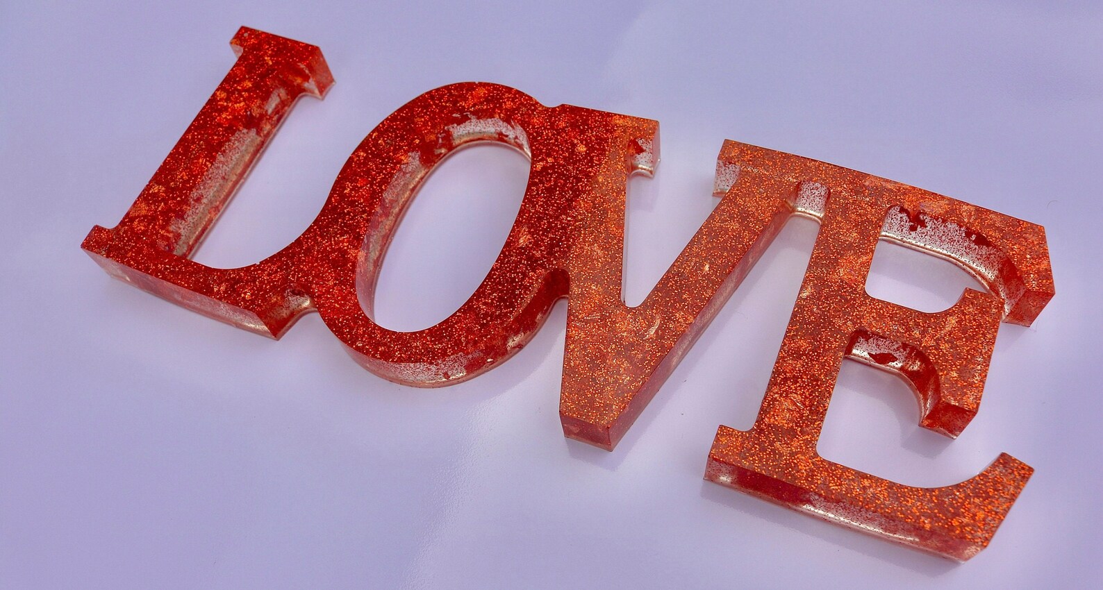 Handmade Epoxy Resin Word Art Love Sign, Home Decor - Etsy