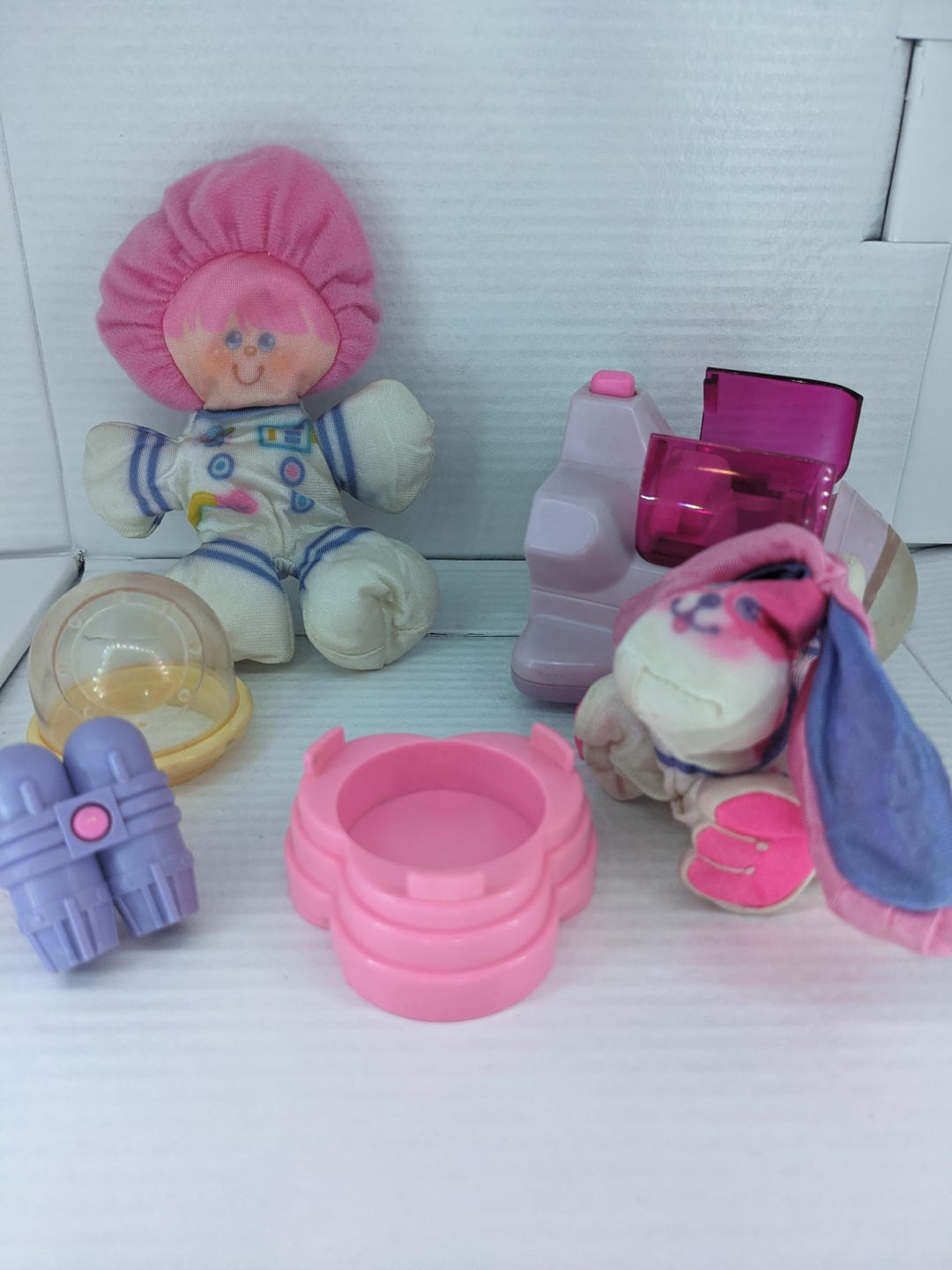Vintage 1987 Smooshees Astronaut With Dog and Spaceship Toy - Etsy