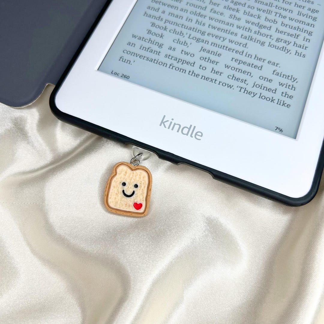 Smiley Toast Dust Plug Phone Charm, Food Charms, USB, Lightning, USB ...