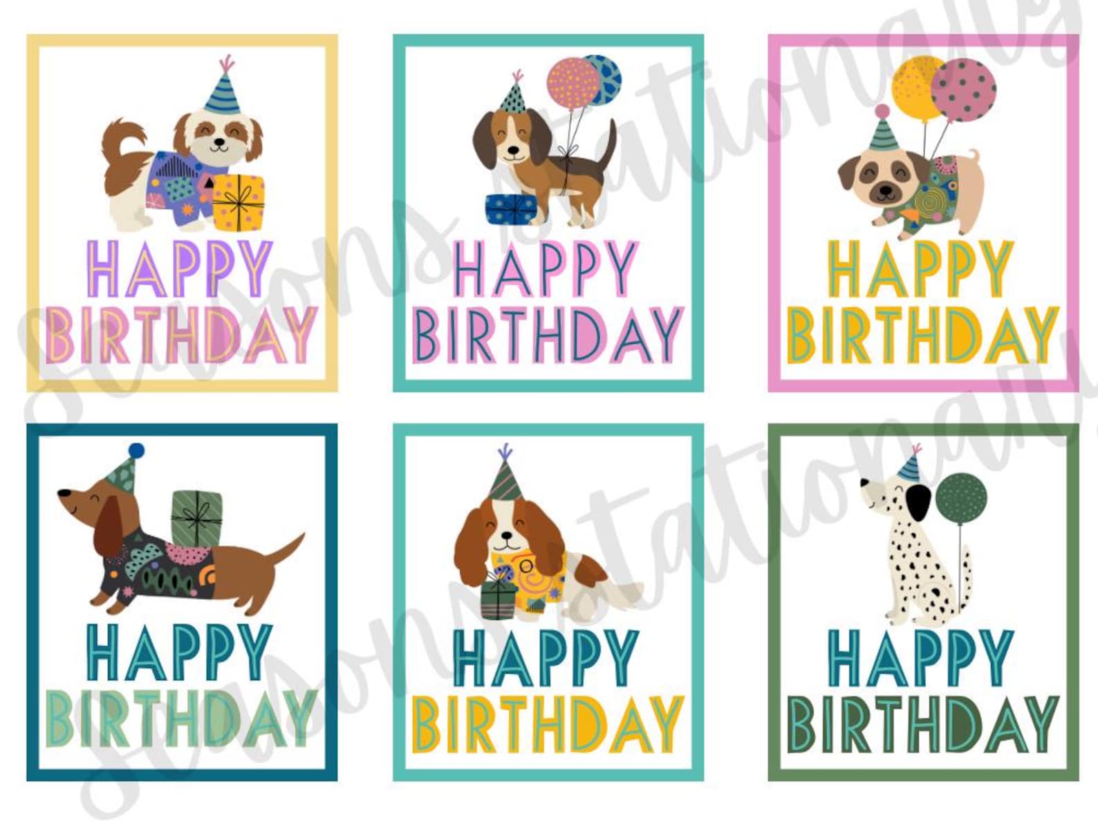 Student Happy Birthday Treat Tags and Certificate - Etsy