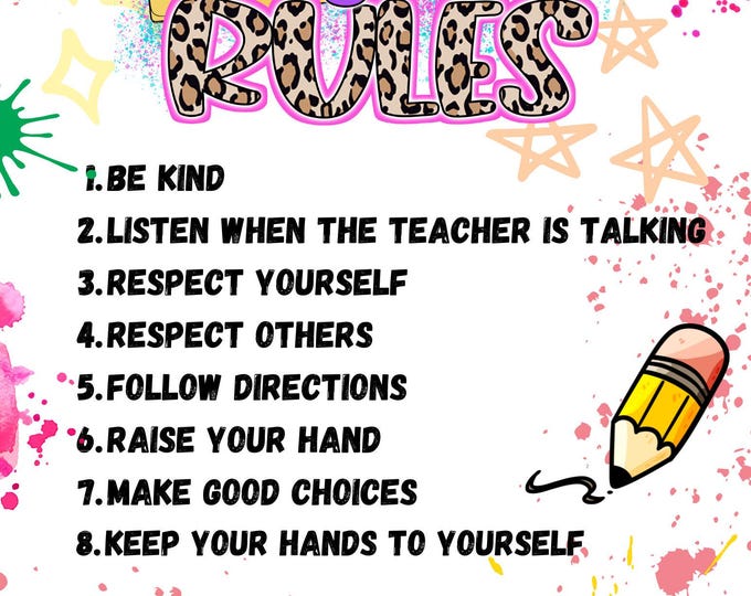 Third Grade Classroom Rules - Etsy