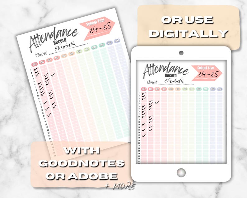 Homeschool Attendance Record Sheet, Student Attendance, Attendance ...