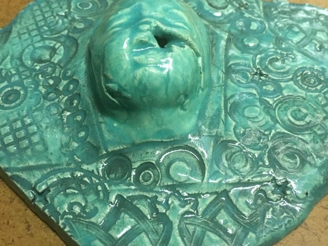 H.R. Giger Style: Ceramic Wall Tile, Crybaby Series, Ceramic Sculpture ...