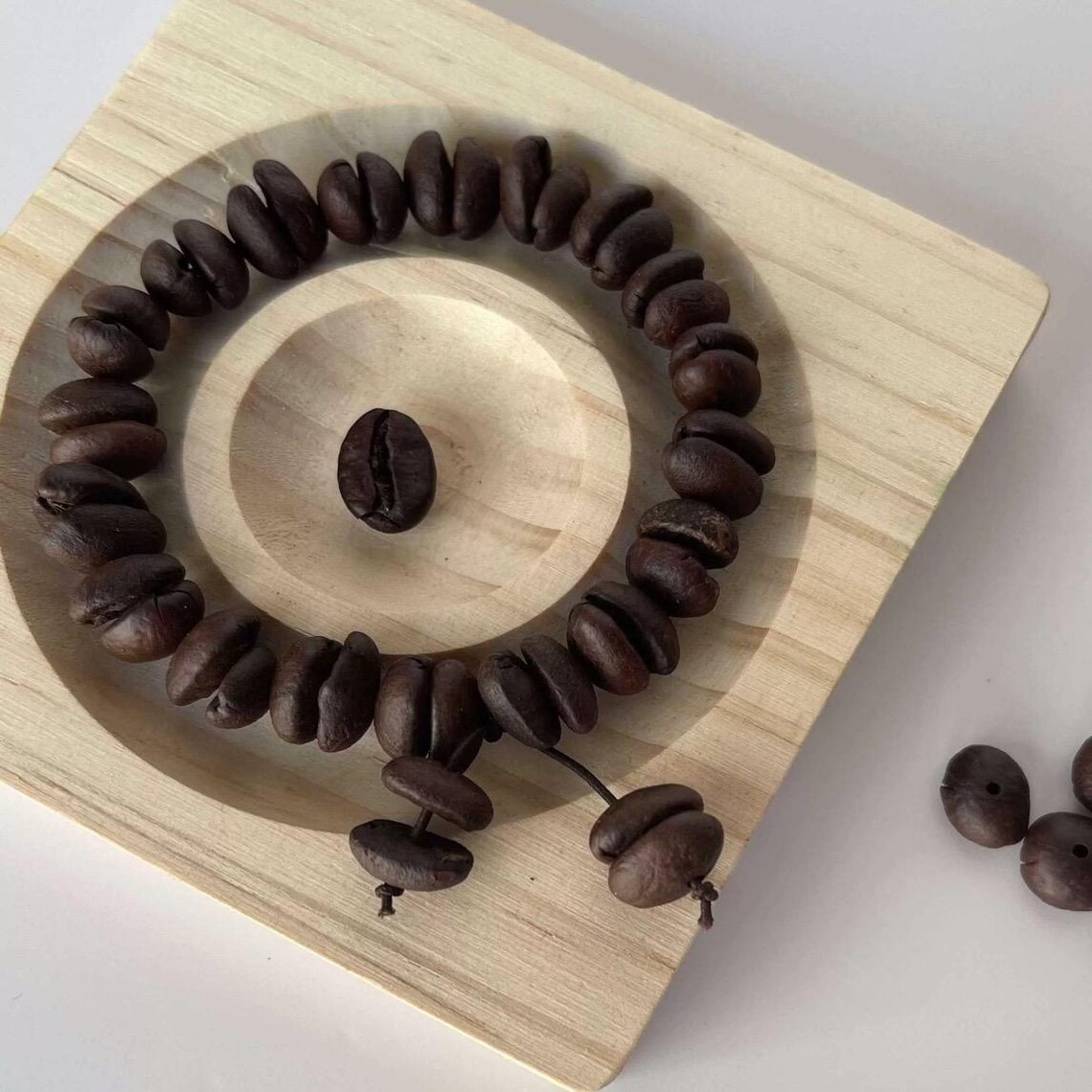 Unique Handmade Real Coffee Bean Bracelet, Coffee Lover Gift, Roasted ...