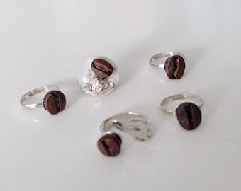 Unique Handmade Real Coffee Bean Bracelet, Coffee Lover Gift, Roasted Coffee Bean, Natural ...