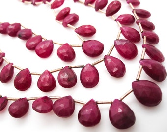 Natural ruby beads | Etsy