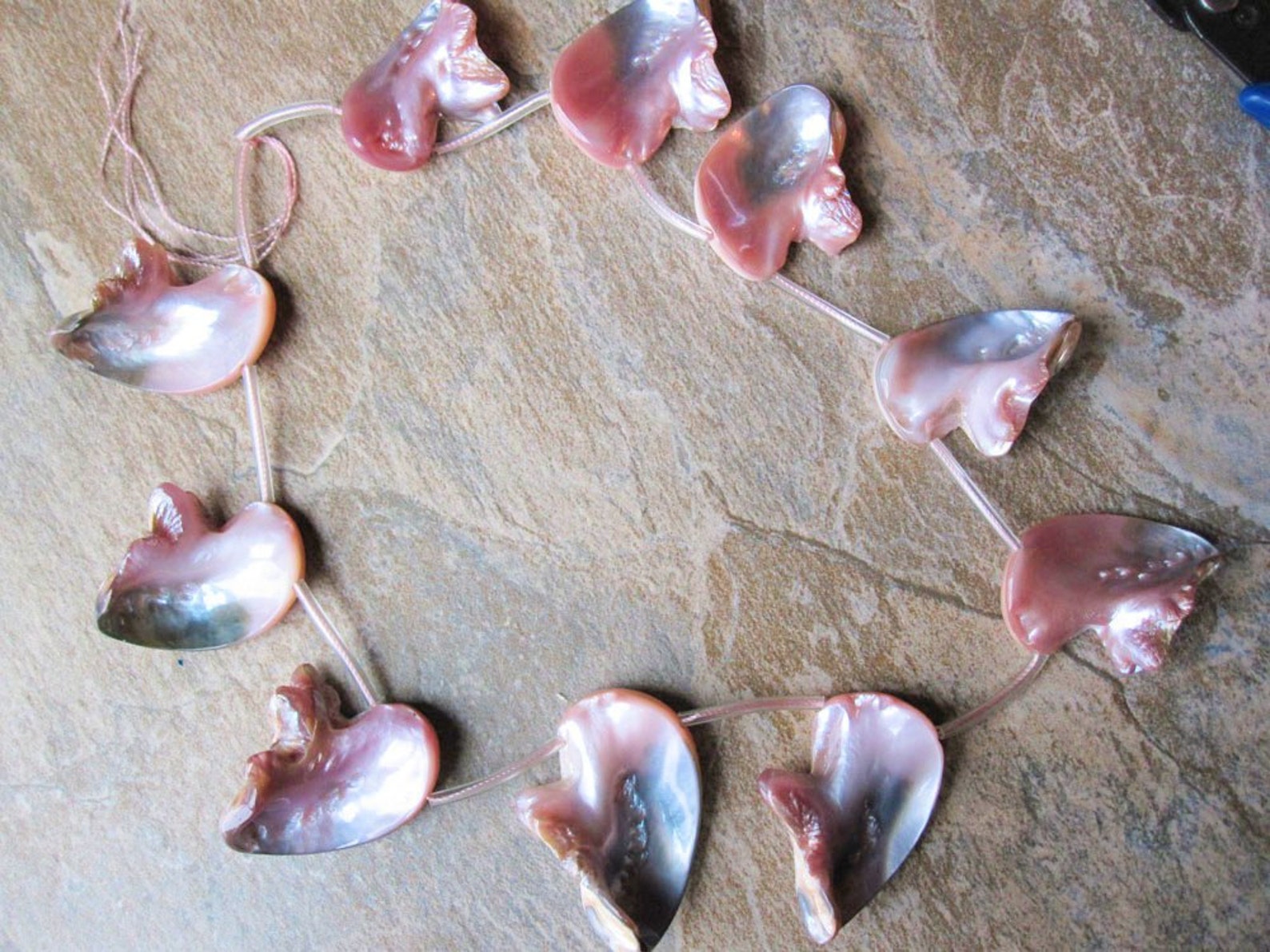 Mother of Pearl Beads | Natural Pink Mother of Pearl | Shell Drops ...