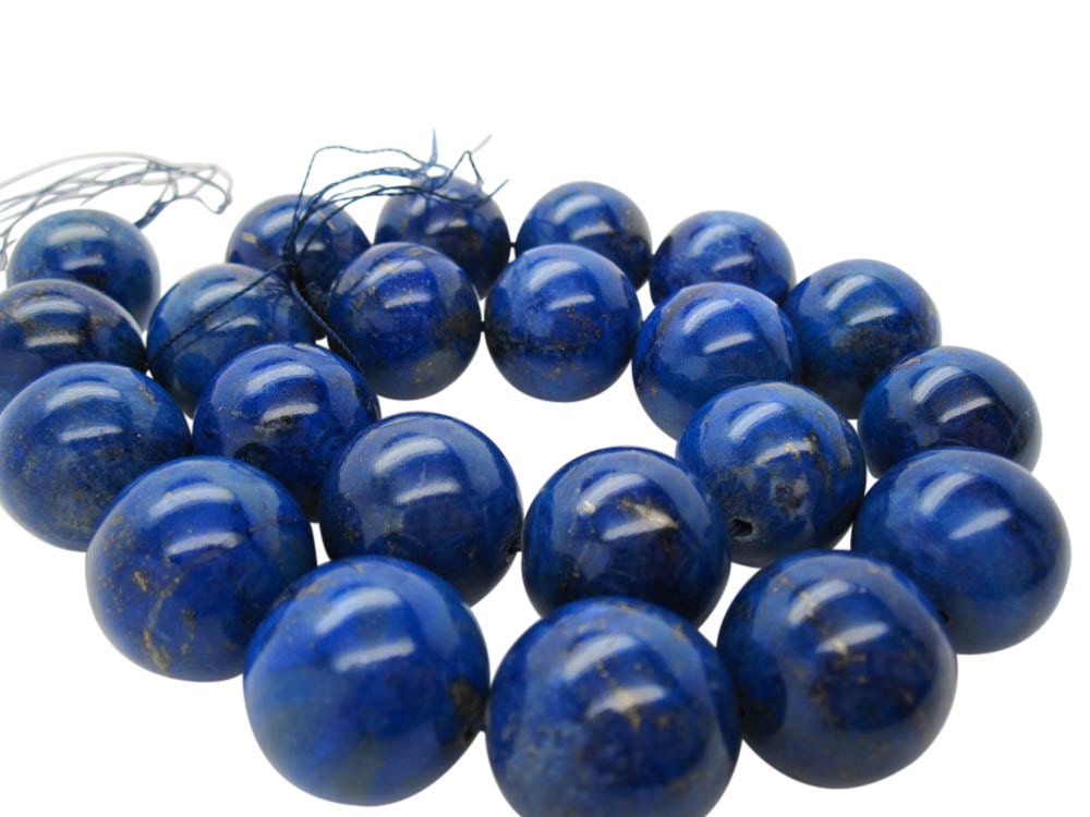 Lapis Lazuli, AAA Grade Lapis Beads, 18mm Smooth Round, Full Strand ...