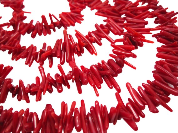 Red Coral Beads Spikey Coral Red Coral Chips SKU 4232A - Etsy