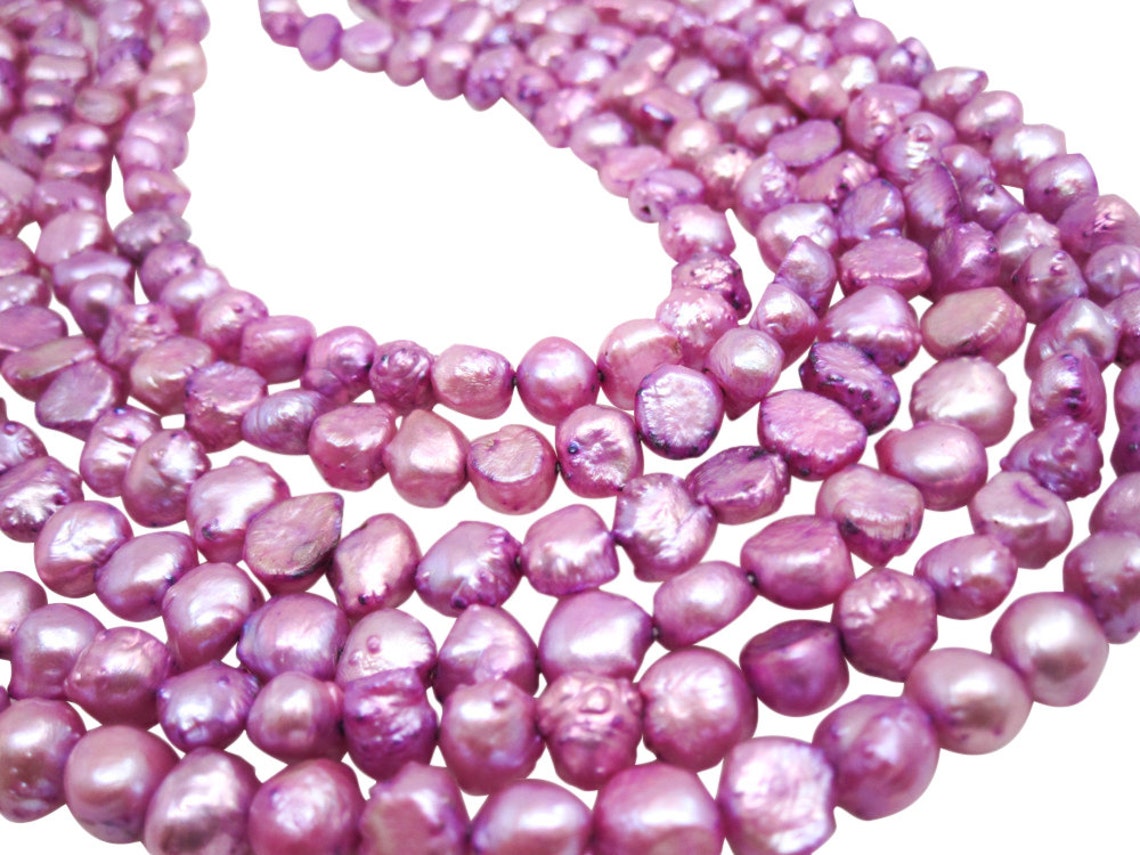 Freshwater Pearl Beads, Violet Pearls, Potato Shape, SKU 4681 - Etsy