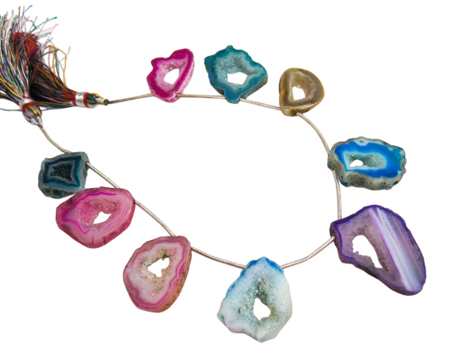 Druzy Quartz Beads, Drusy Quartz Beads, Multi Color Druzy Drusy Slices ...