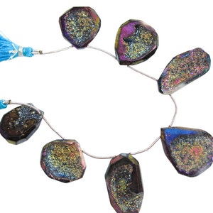 Druzy Beads | Drusy | Titanium Druzy Beads Briolettes | Titanium Drusy ...