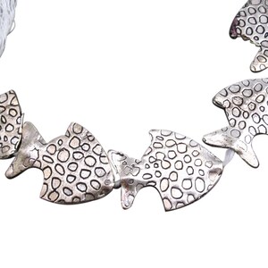 Silver Fish Beads, Sterling Silver Fish, Carved Silver Fish, Silver ...
