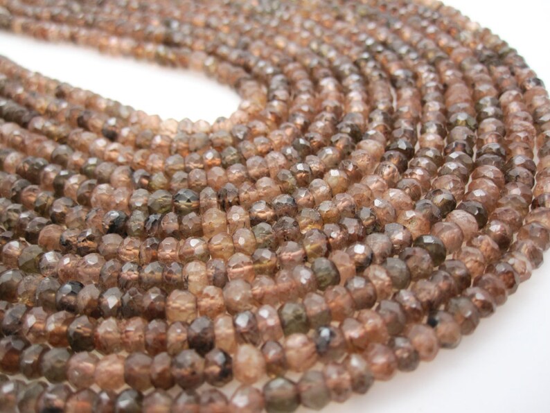 Andalusite Beads | Faceted Rondelles | 4mm | SKU 5197 - Etsy