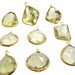 Yellow Topaz Connectors, Lemon Topaz Drop, 22KT Gold Vermeil Over 925 ...