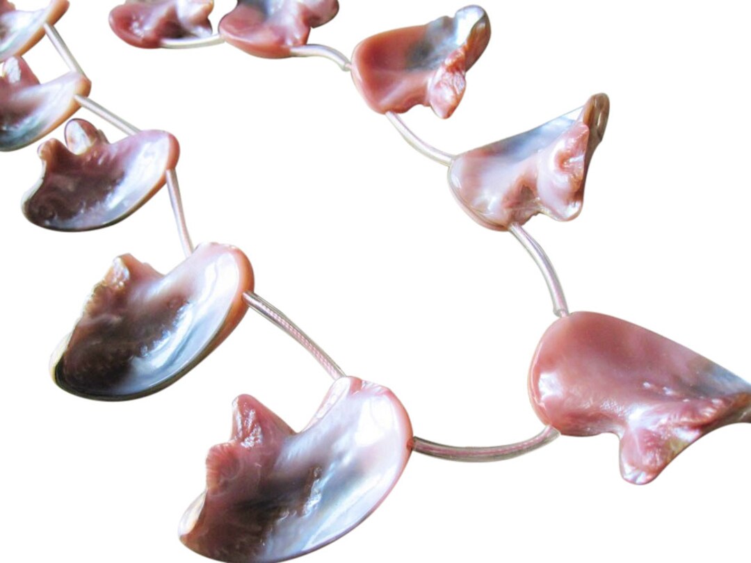 Mother of Pearl Beads | Natural Pink Mother of Pearl | Shell Drops ...