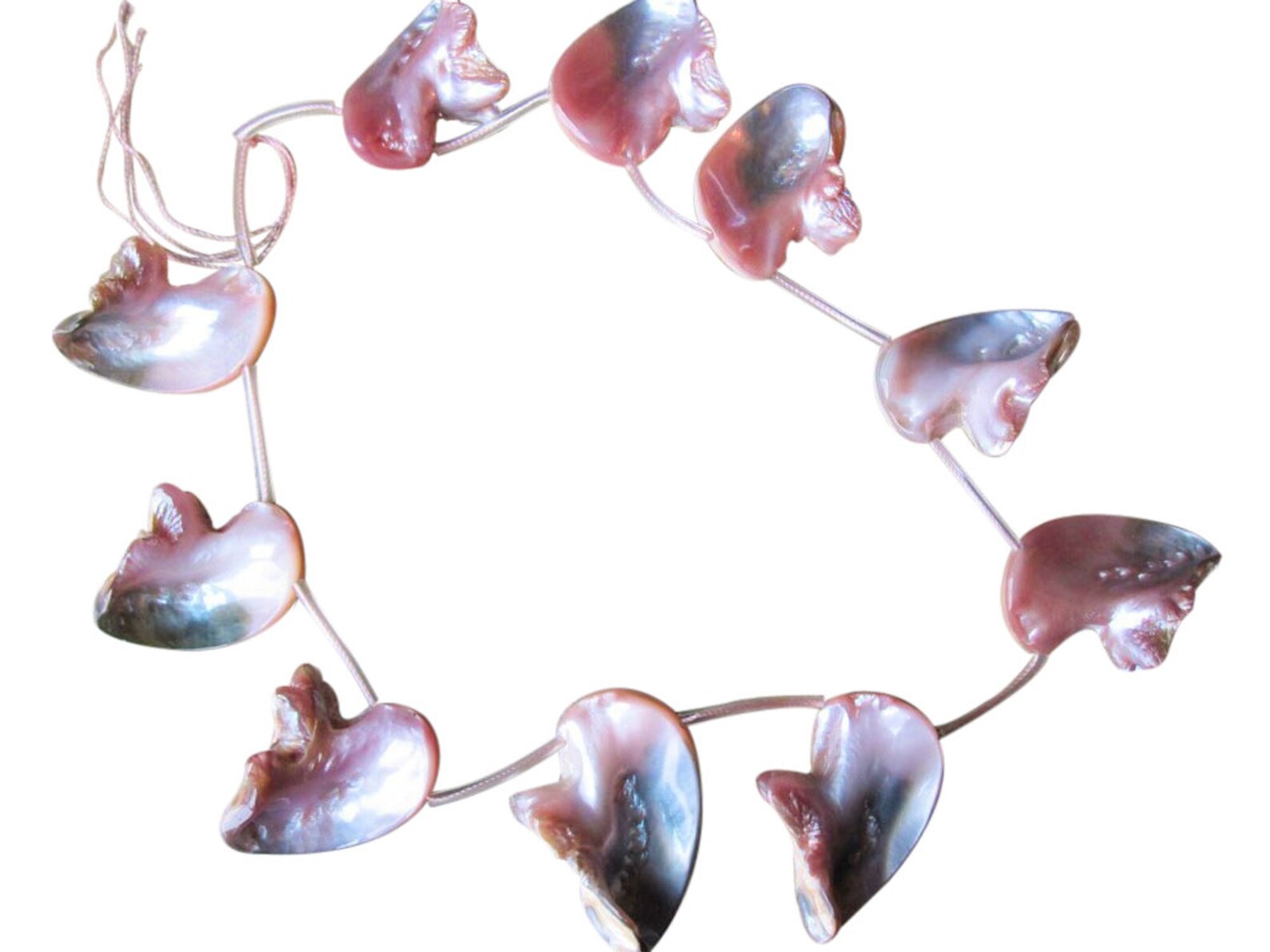 Mother of Pearl Beads | Natural Pink Mother of Pearl | Shell Drops ...
