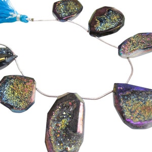 Druzy Beads | Drusy | Titanium Druzy Beads Briolettes | Titanium Drusy ...