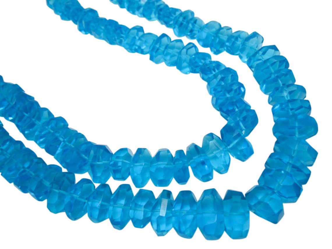 Aqua Blue Quartz Beads, Faceted Nuggets, Blue Quartz Nuggets, SKU 4310A ...
