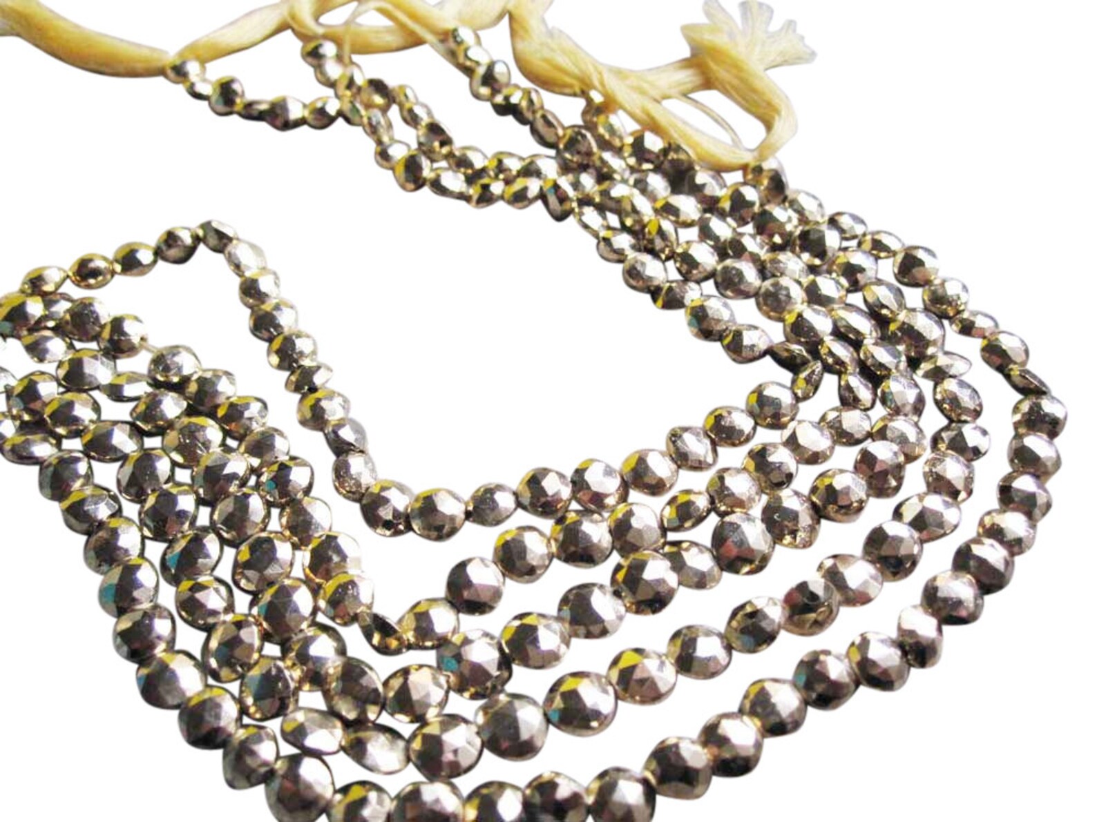 AAA Gold Pyrite Beads Gemstone Faceted Coin 5mm to 5.5mm - Etsy