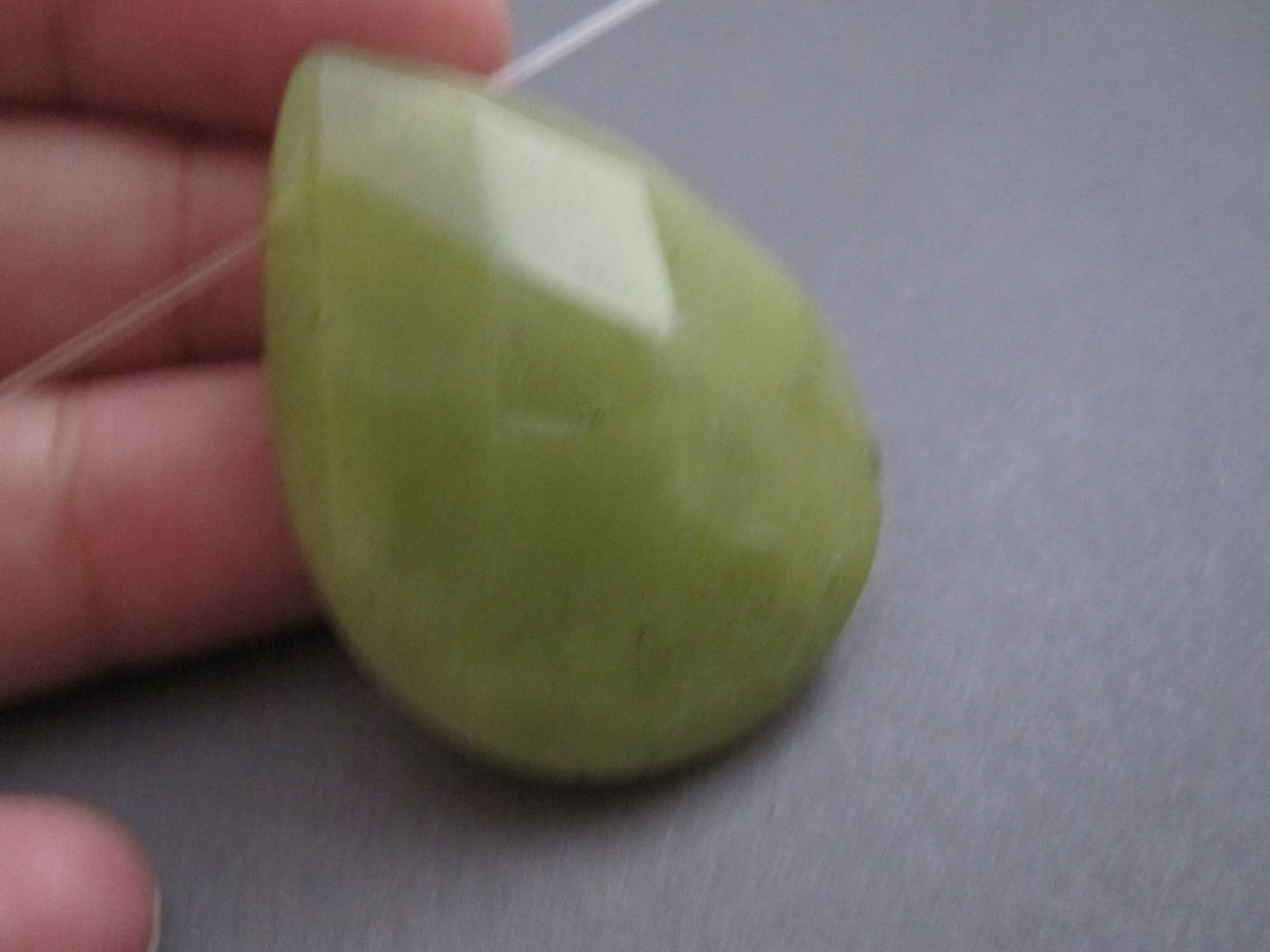 Olive Jade Pendant Olive Jade Briolette Focal 29mm X 39mm - Etsy