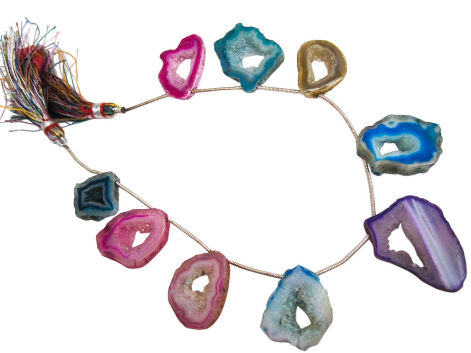 Druzy Quartz Beads, Drusy Quartz Beads, Multi Color Druzy Drusy Slices ...