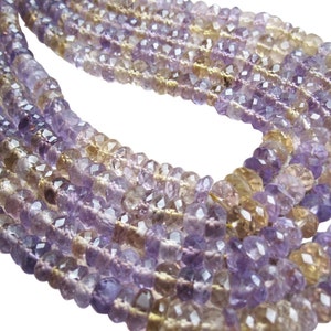 Ametrine Beads Rondelles Stone, Luxe AAA, 5mm, Mixture of Amethyst and ...