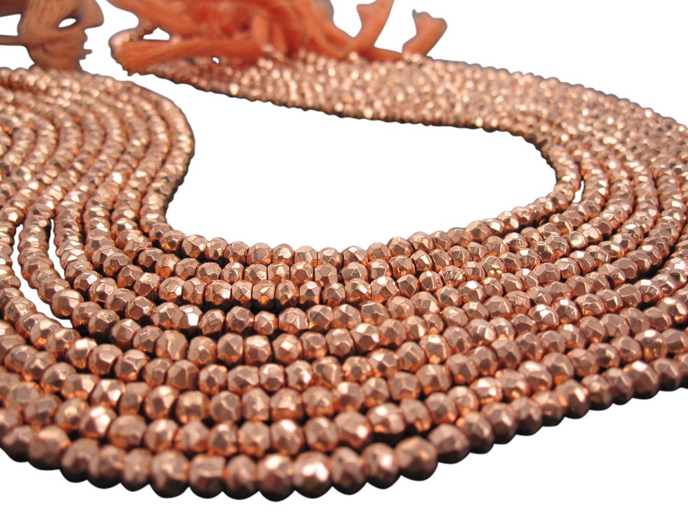 Faceted Pyrite Beads, Copper Pyrite Beads Rondelles, Faceted Rondelles ...