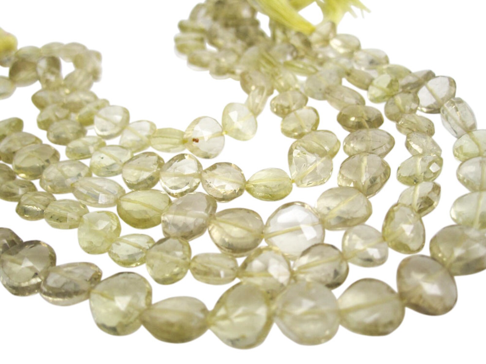 Lemon Topaz Beads, Faceted Heart Briolette, Yellow Topaz, Yellow ...