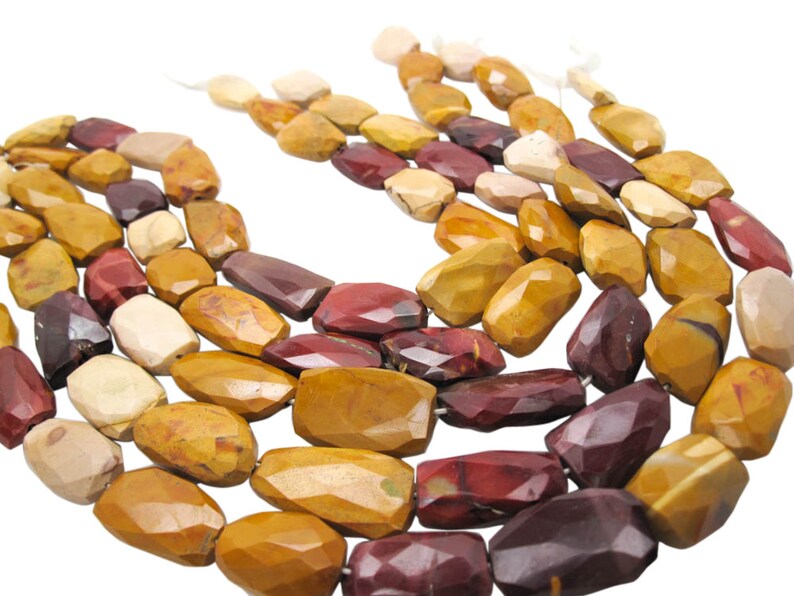 Mookaite Beads Mookaite Nuggets Faceted Nuggets Multi Color | Etsy