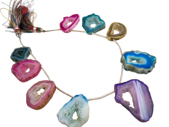 Druzy Quartz Beads Drusy Quartz Beads Multi Color Druzy | Etsy