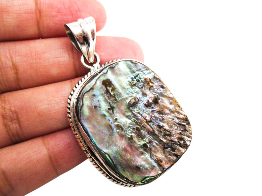 Abalone Pendant, Abalone Sterling Silver Pendant, Handmade in Bali ...