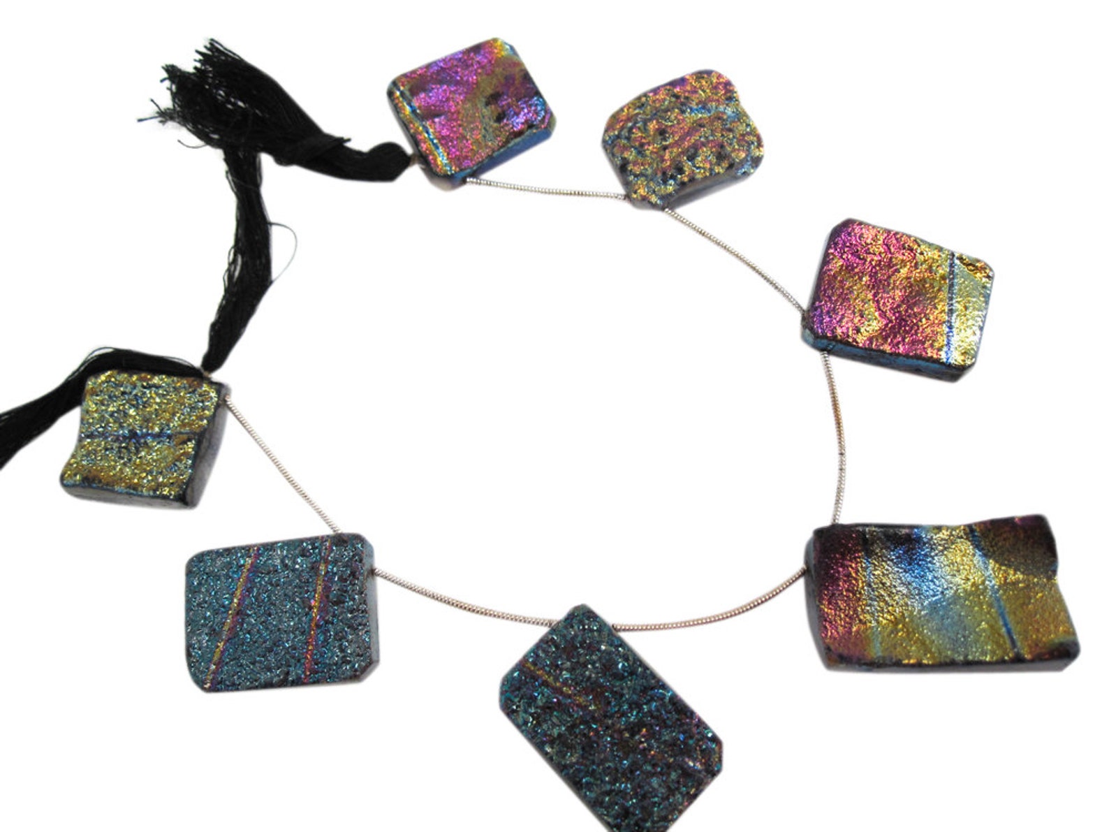 Druzy Beads Drusy Titanium Druzy Beads Briolettes Titanium - Etsy