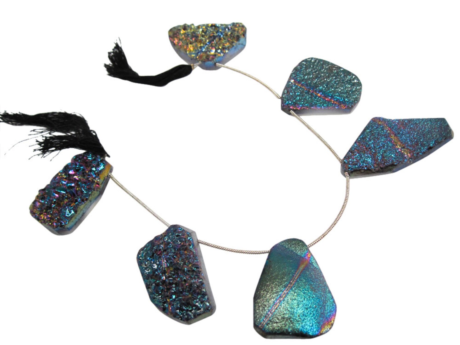 Druzy Beads Drusy Titanium Druzy Beads Briolettes Titanium - Etsy