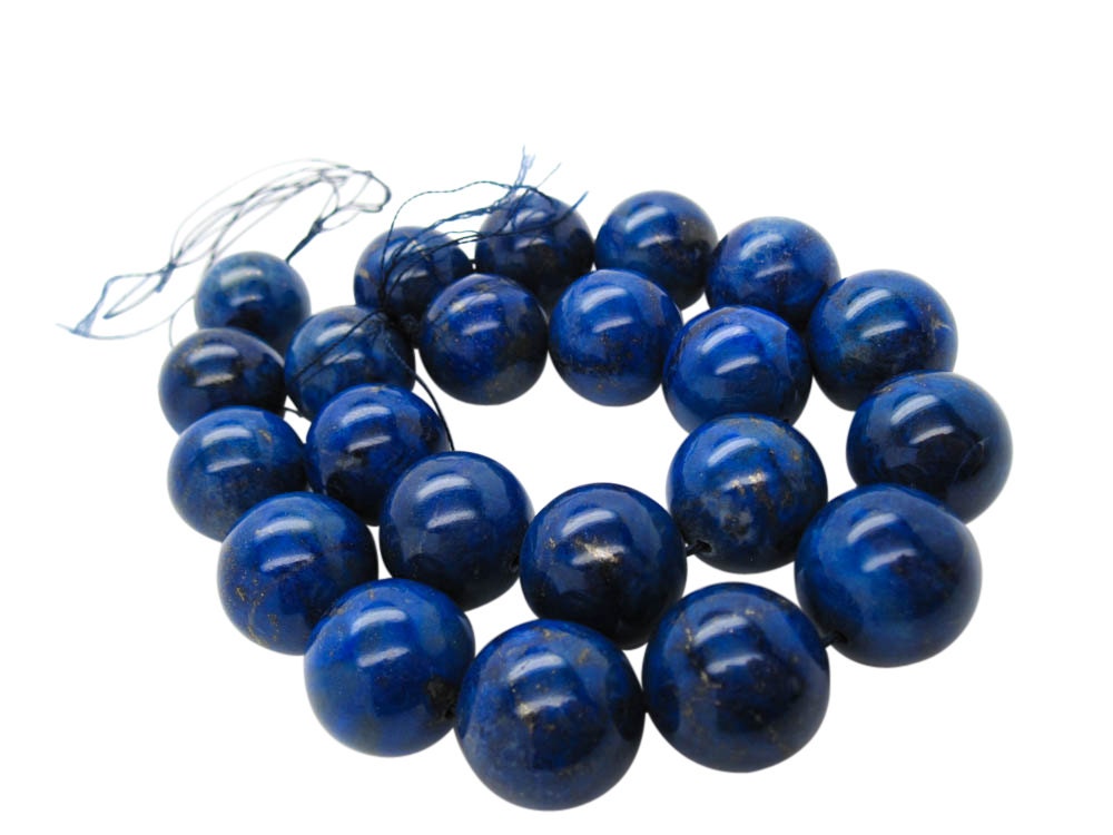 Lapis Lazuli, AAA Grade Lapis Beads, 18mm Smooth Round, Full Strand ...