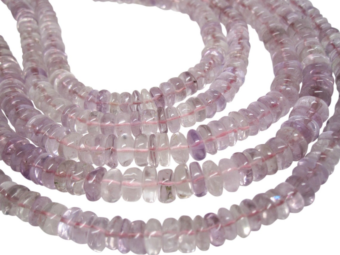 Pink Amethyst Beads 7mm Smooth Rondelles SKU 4459A - Etsy