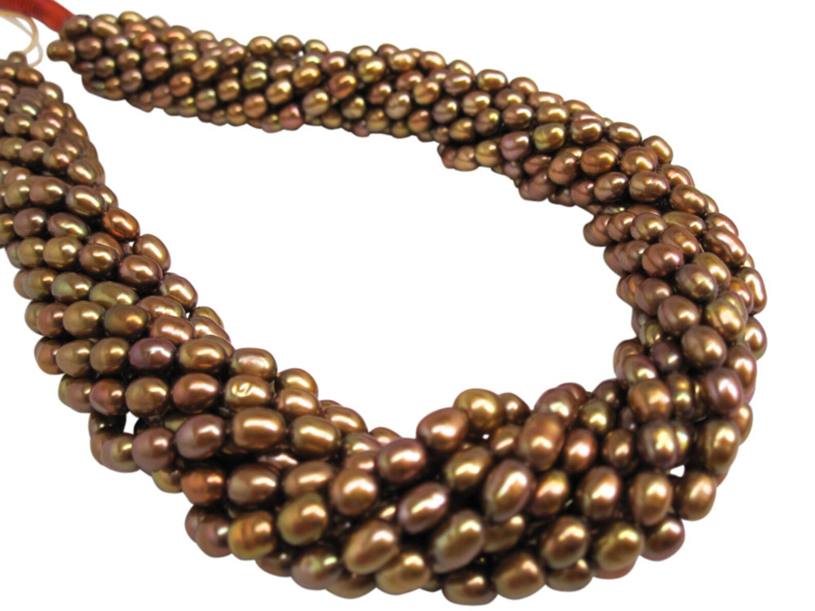 Copper Pearls Copper Color Freshwater Pearls Rice Shape SKU - Etsy