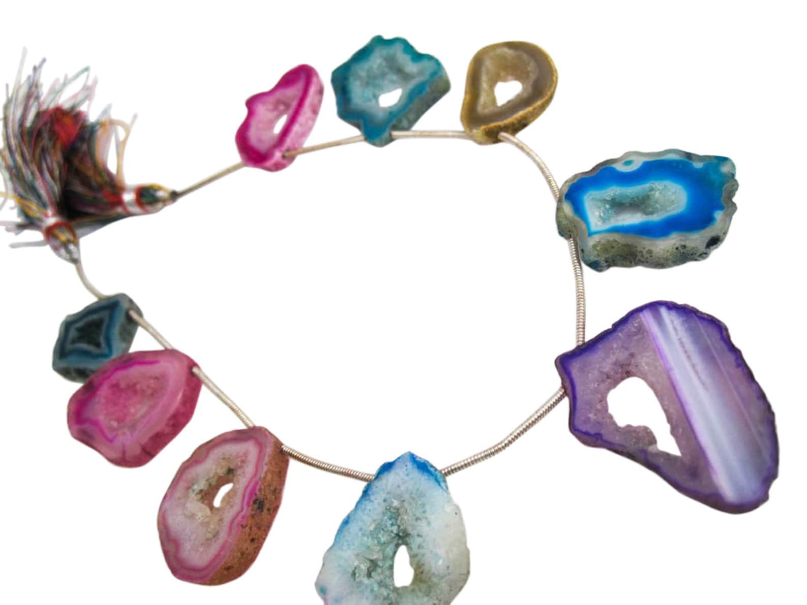 Druzy Quartz Beads Drusy Quartz Beads Multi Color Druzy - Etsy