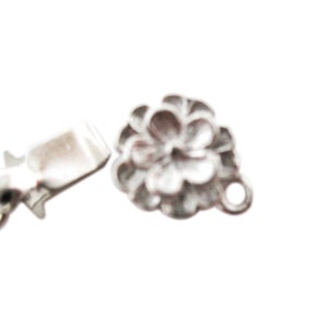 2 Flower Clasps Single Strand Clasps Flower Box Clasp - Etsy