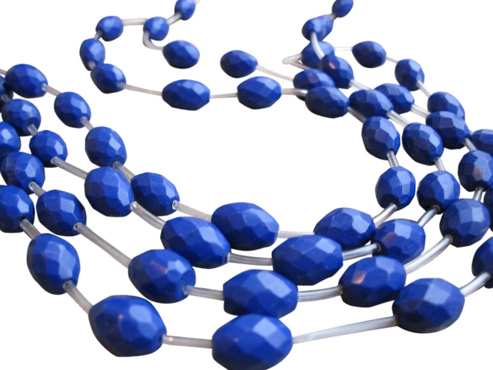 Blue Howlite Beads Lapis Howlite 7mm X 11mm Faceted Rice - Etsy