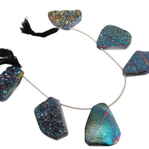 Druzy Beads, Drusy, Titanium Druzy Beads Briolettes, Titanium Drusy ...