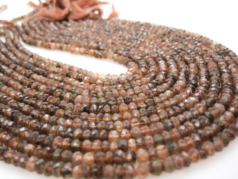 Andalusite Beads | Faceted Rondelles | 4mm | SKU 5197 - Etsy