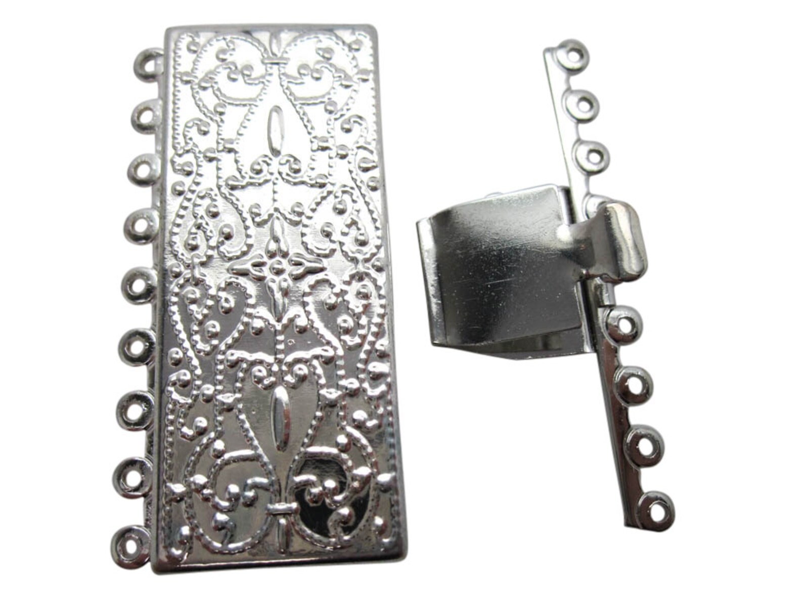 9 Strand Clasp Brass Box Clasp Rectangle Clasp Multi - Etsy