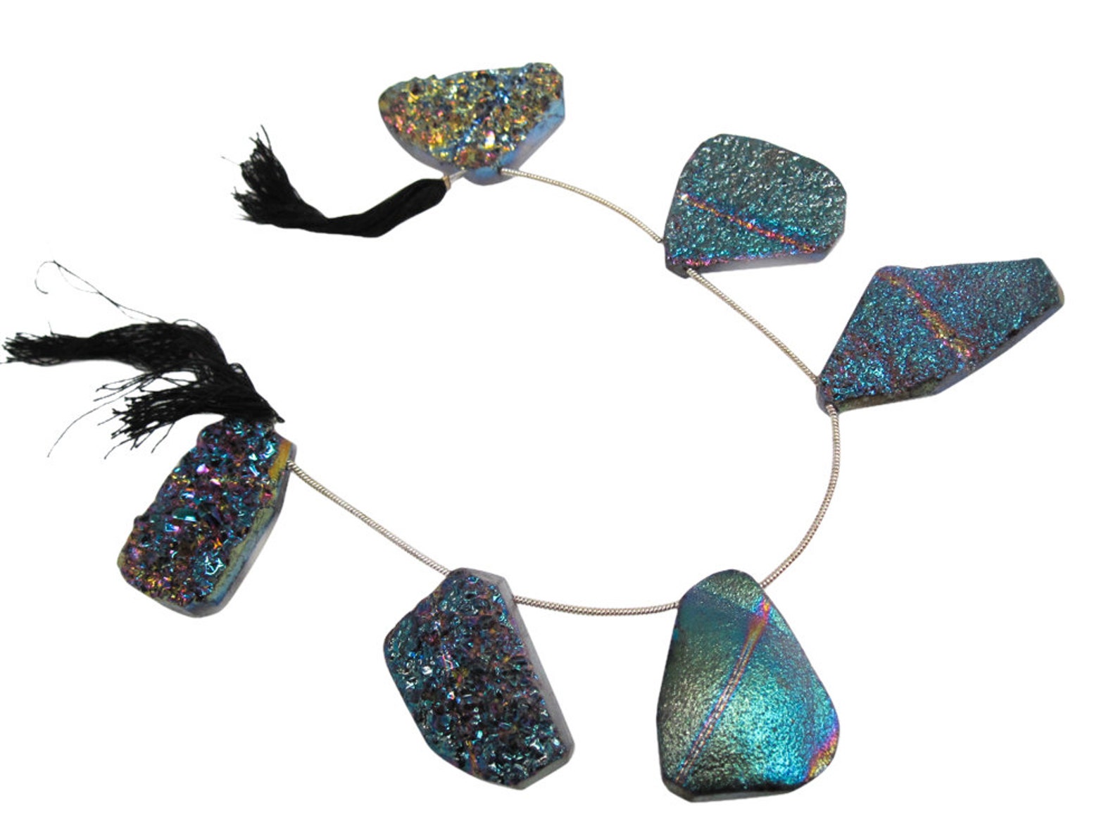 Druzy Beads, Drusy, Titanium Druzy Beads Briolettes, Titanium Drusy ...