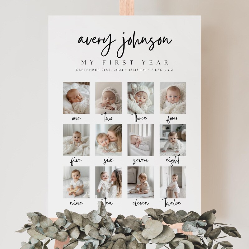 12 Month Banner - Etsy