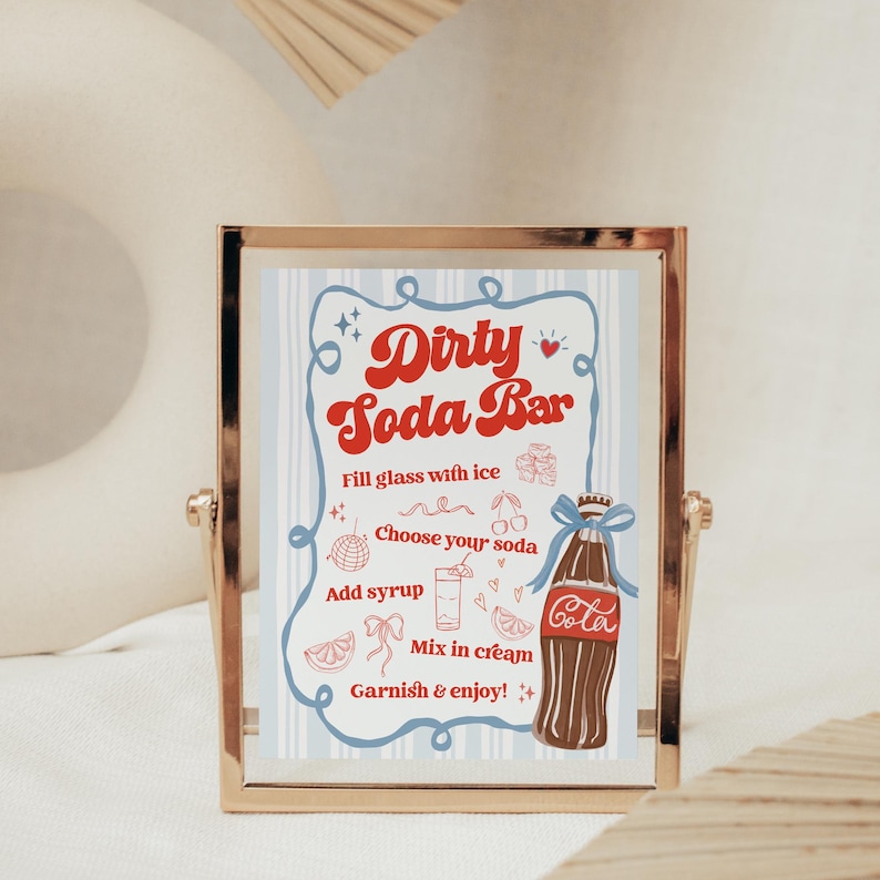 Printable Dirty Soda Bar Sign, She’s Ready to Pop Editable Baby Shower ...