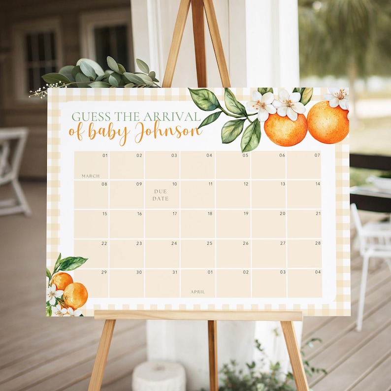 Little Cutie Baby Shower Bundle: Clementine Theme, Editable Templates ...
