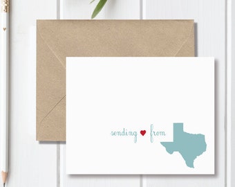 Texas Thank You Card | Etsy