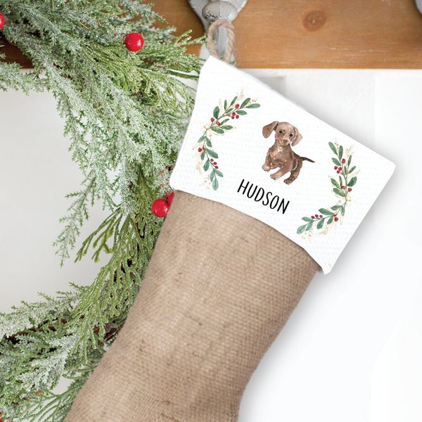 Burlap Dog Stocking - Etsy