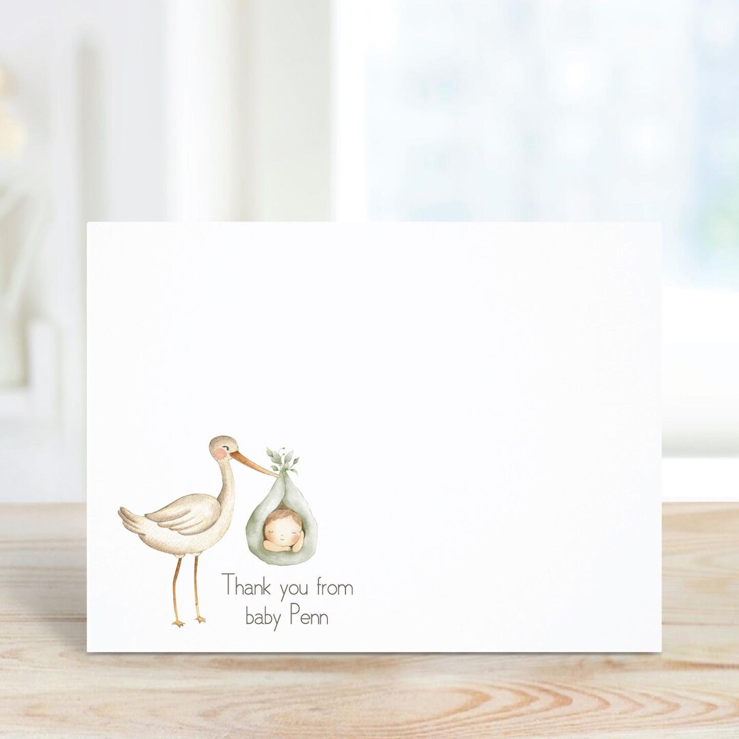Gender Neutral Thank You Cards, Baby Thank You Cards, Baby Shower, Baby ...